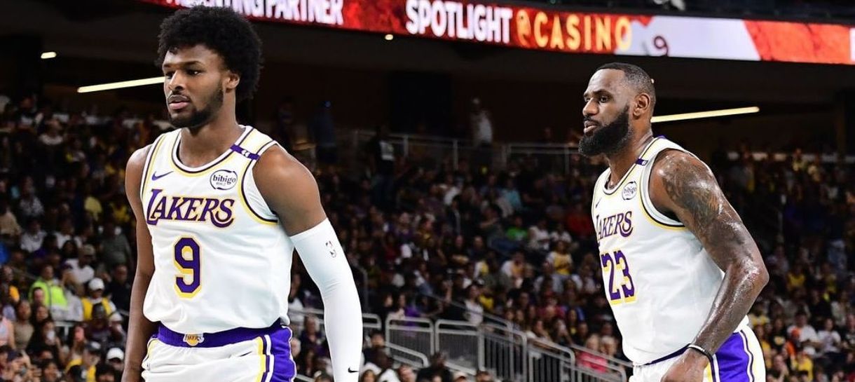 Com LeBron e Bronny juntos, Lakers perde para Suns na pré-temporada da NBA
